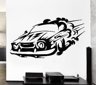 Wall Decal Car Race Sport Speed Man Sticker For Living Room Unique Gif ...