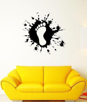 Wall Decal Trail Spray Leg Imprint Foot Fingers Mural Vinyl Stickers U ...