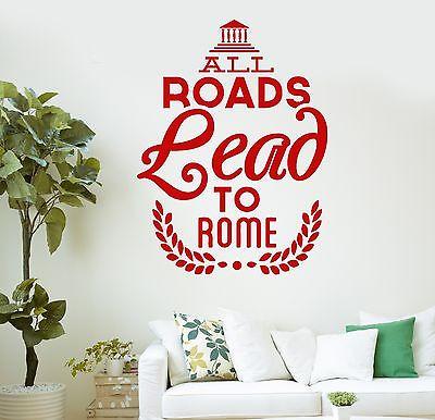 Wall Vinyl Stickers Decal Rome Europe Italy Lettering Quote Unique Gif ...