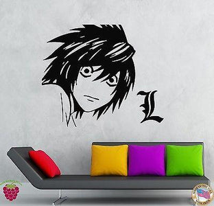 Wall Vinyl Sticker Decal Japanese Cartoon Teen Death Note Anime Manga ...