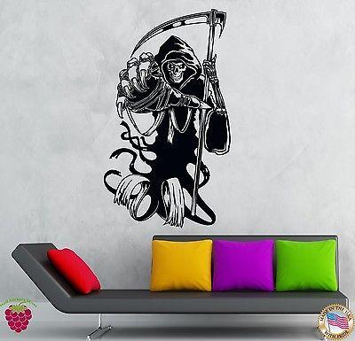 Wall Stickers Vinyl Decal Death Gothic Scary Creepy Horror Decor Uniqu ...