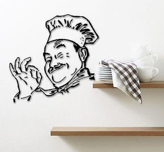 Wall Sticker Vinyl Decal for Kitchen Cook Food Restaurant Chef Unique ...