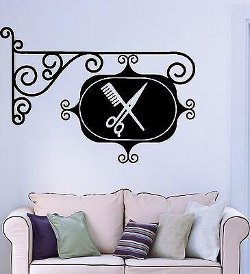 Wall Sticker Vinyl Decal Sign Barbershop Hair Salon Stylist Hairdresse ...
