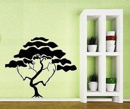 Wall Sticker Vinyl Decal Tree Branch Crown Foliage Cedar Pine Magnolia ...