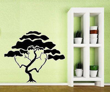 Wall Sticker Vinyl Decal Tree Branch Crown Foliage Cedar Pine Magnolia ...