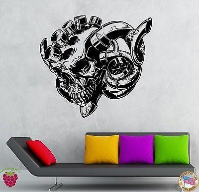 Wall Stickers Vinyl Decal Diesel Skull Zombie Demon Scary Horror Uniqu ...