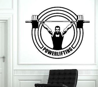 Wall Sticker Sport Powerlifting Bodybuilding Bodybuilder Barbell Decal ...