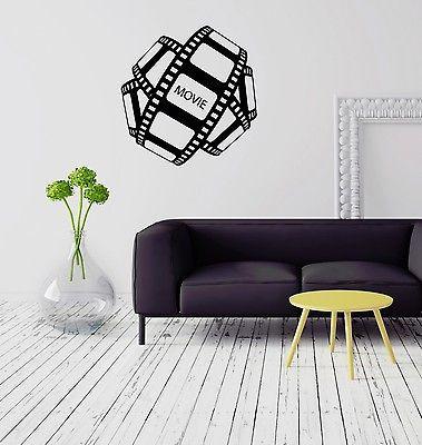 Wall Vinyl Sticker Movie Cinema Film Filmstrip Entertainment Room Deco ...