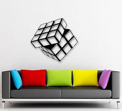 Vinyl Decal Rubik's Cube For Living Room Home Decor Arts Wall Stickers ...