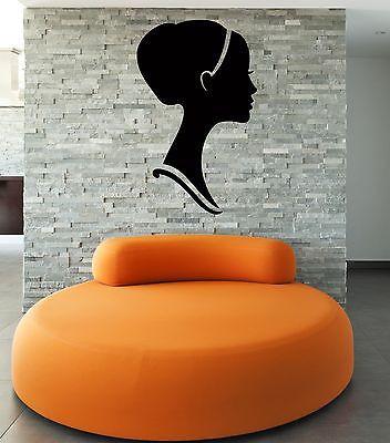 Wall Stickers Girl Woman Female Head Face Modern Decor Unique Gift z12 ...