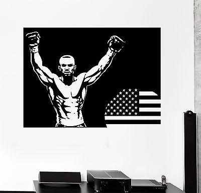 Wall Sticker Sport Box Boxing Champion Fighter Fight Vinyl Decal Uniqu ...