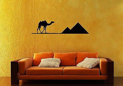 Wall Sticker Vinyl Decal Camel Pyramid Egypt Desert Travel Living Room ...