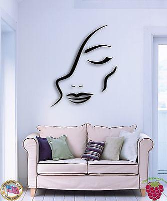 Wall Sticker Beatiful Girl Woman Female Abstract Modern Decor Unique G ...