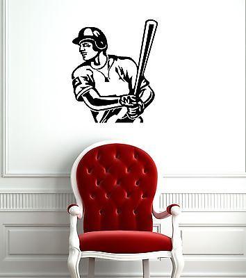Wall Sticker Vinyl Decal Baseball Bat Sport Sportsman Unique Gift (ig1 ...