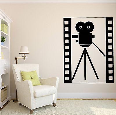 Wall Vinyl Sticker Decal Abstract Vintage Movie Film Camera Symbol Hol ...