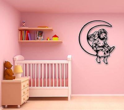 Wall Stickers Vinyl Decal Guardian Angel Moon Heaven Baby Bedroom Uniq ...