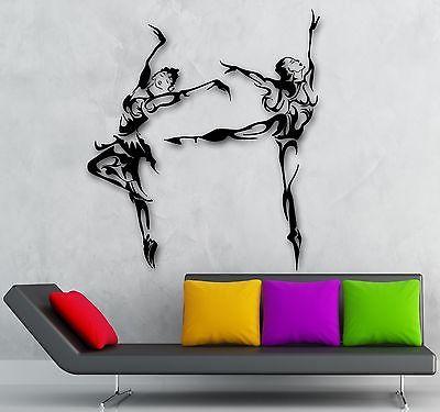 Wall Sticker Vinyl Decal Dance Gymnastic Girl Woman Female Dancing Dec ...