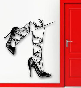 Wall Sticker Vinyl Decal Sexy Legs Stockings Girl Shoes Fashion Style ...