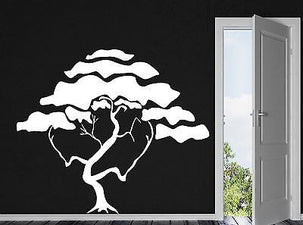 Wall Sticker Vinyl Decal Tree Branch Crown Foliage Cedar Pine Magnolia ...