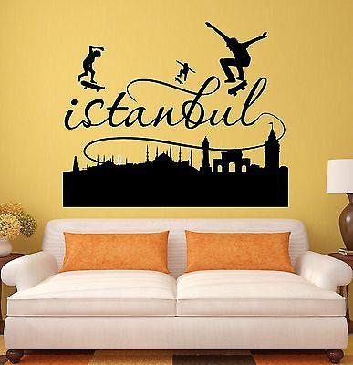 Wall Stickers Istanbul Turkey Turkish Decor City Vinyl Decal Unique Gi ...