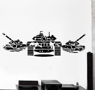 Wall Vinyl Tanks Army War Military Forces Guaranteed Quality Decal Uni ...