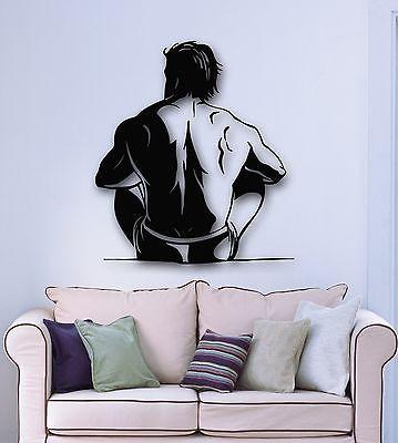 Wall Stickers Vinyl Decal Man Athlete Athlete Back Muscled Unique Gift ...