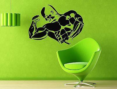 Wall Vinyl Sticker Gym Decal Bicep Flexing Bodybuilding Sport Fitness ...