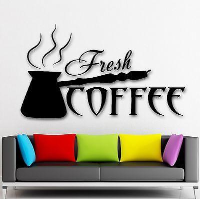 Wall Sticker Vinyl Decal Fresh Coffee Caf Restaurant Kitchen Decor U ...