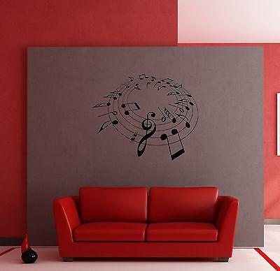 Wall Stickers Vinyl Decal Music Notes Modern Style Decor Unique Gift z ...