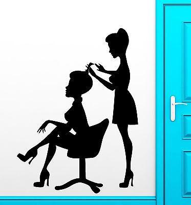 Wall Sticker Vinyl Decal Barbershop Beauty Salon Hair Stylist Spa Uniq ...