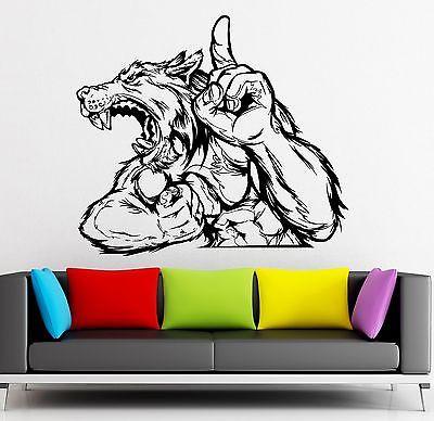 Wall Sticker Vinyl Decal Werewolf Wolf Fantasy for Kids Room Nursery U ...