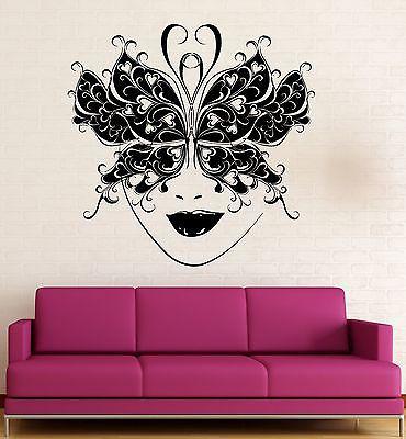 Wall Sticker Vinyl Decal Masquerade Ball Mask Arts Theatre Actor Uniqu ...