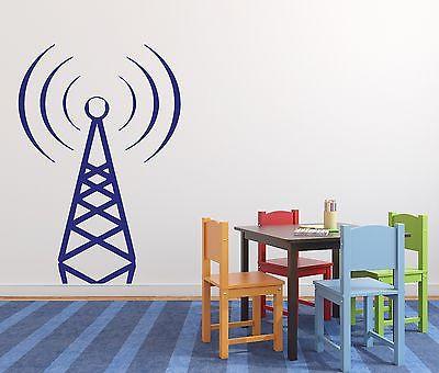 Wall Sticker Vinyl Decal Station Radio Wave Beacon Derrick Unique Gift ...