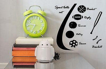 Wall Stickers Vinyl Decal Various Sports Equipment Sport Lotto Set Uni ...