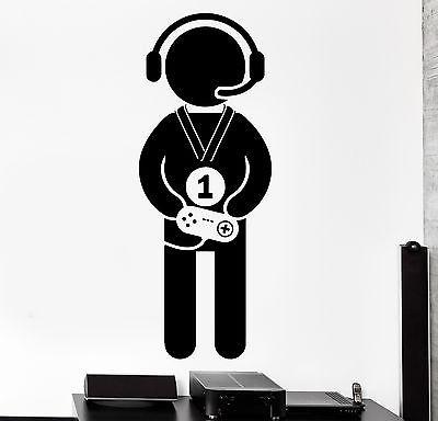 Wall Decal Gaming Joystick Joypad Video Game Gamer Vinyl Decal Unique ...