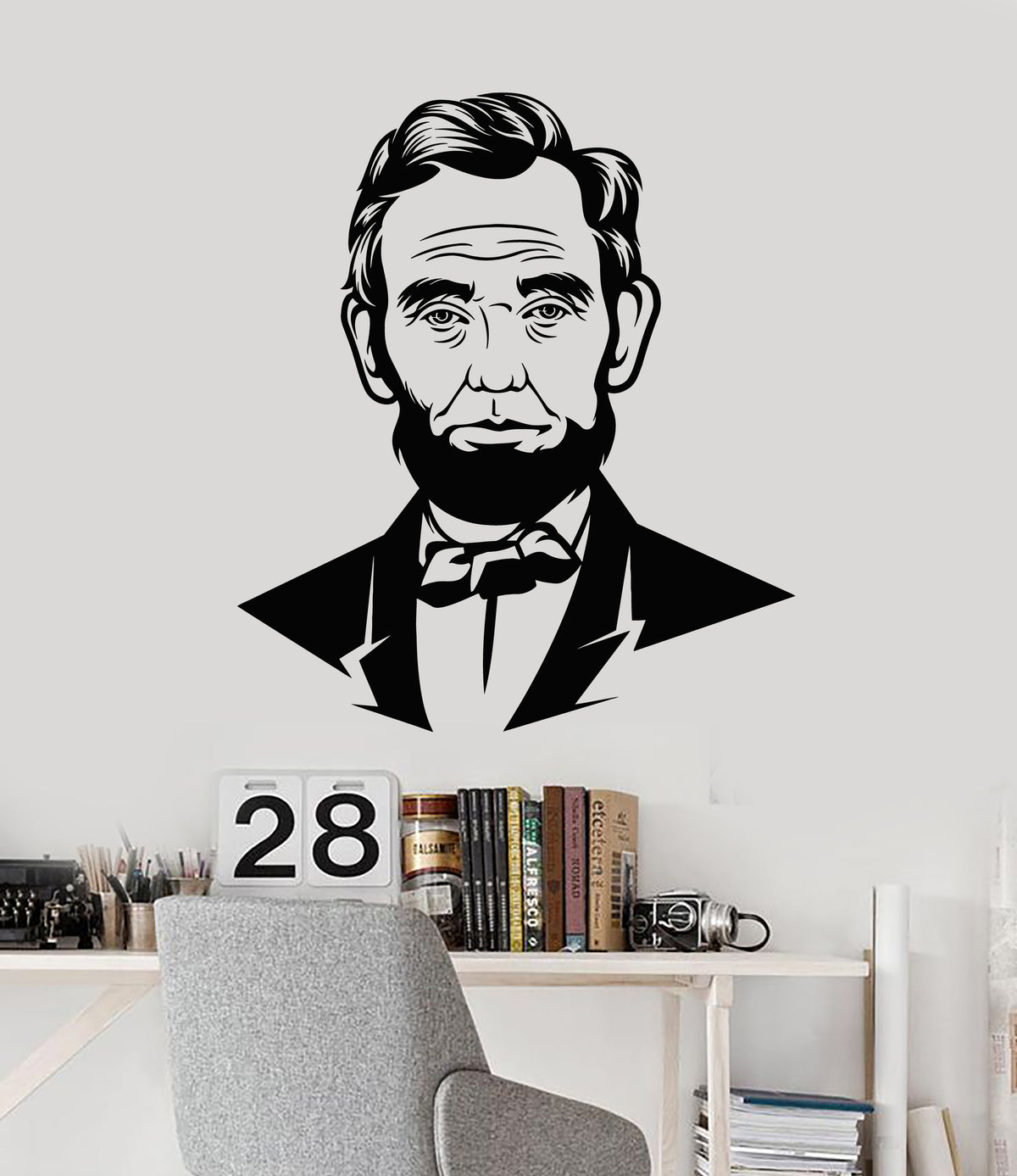 Vinyl Wall Decal Abraham Lincoln President USA United States Portrait ...