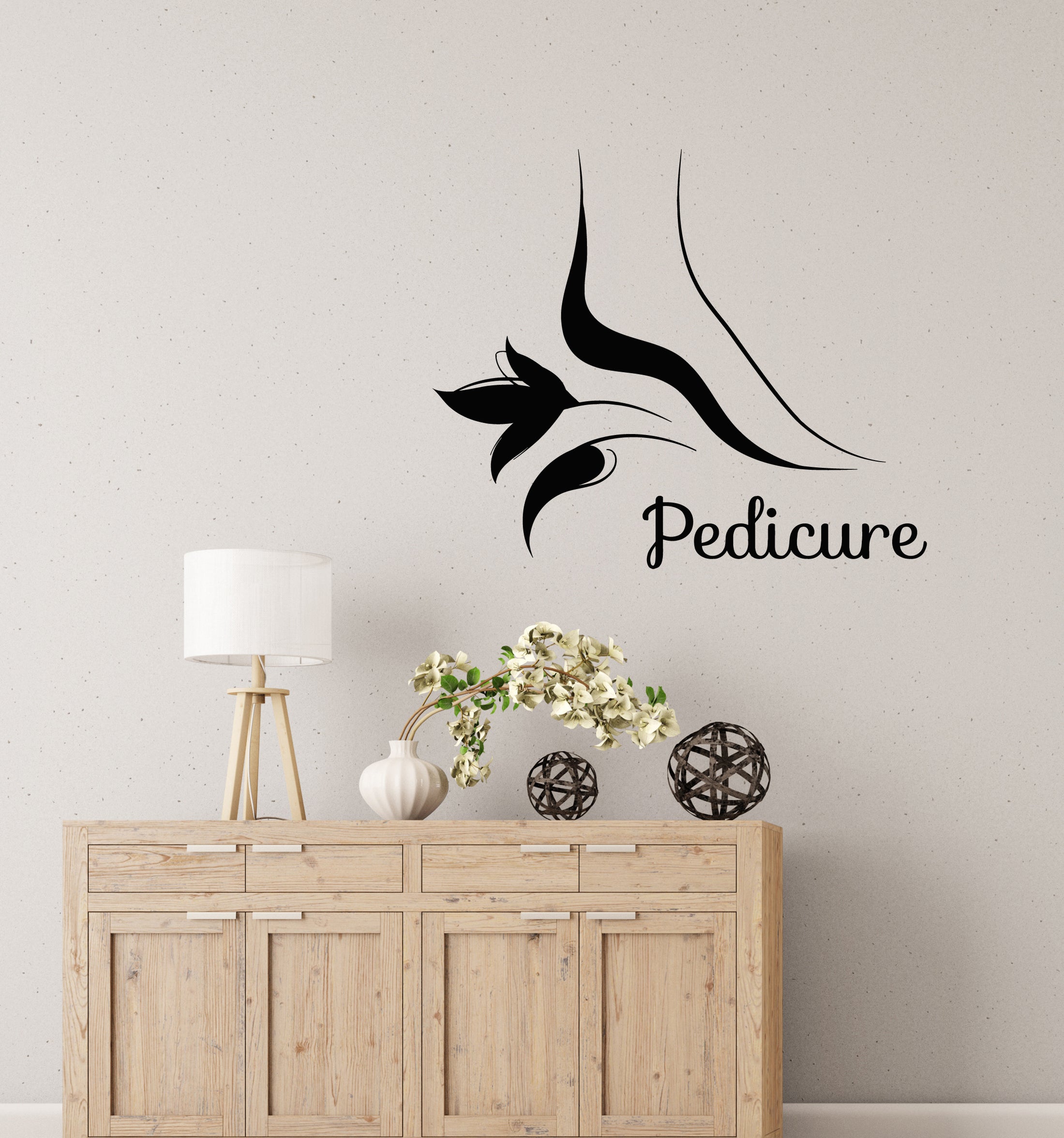 Vinyl Wall Decal Beauty Studio Pedicure Salon Fashion Healthy Stickers ...