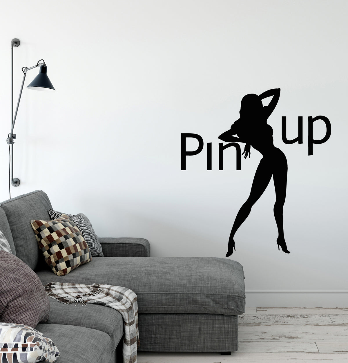 Vinyl Wall Decal Silhouette Sexy Dancing Pinup Girl Decor Stickers Mur ...