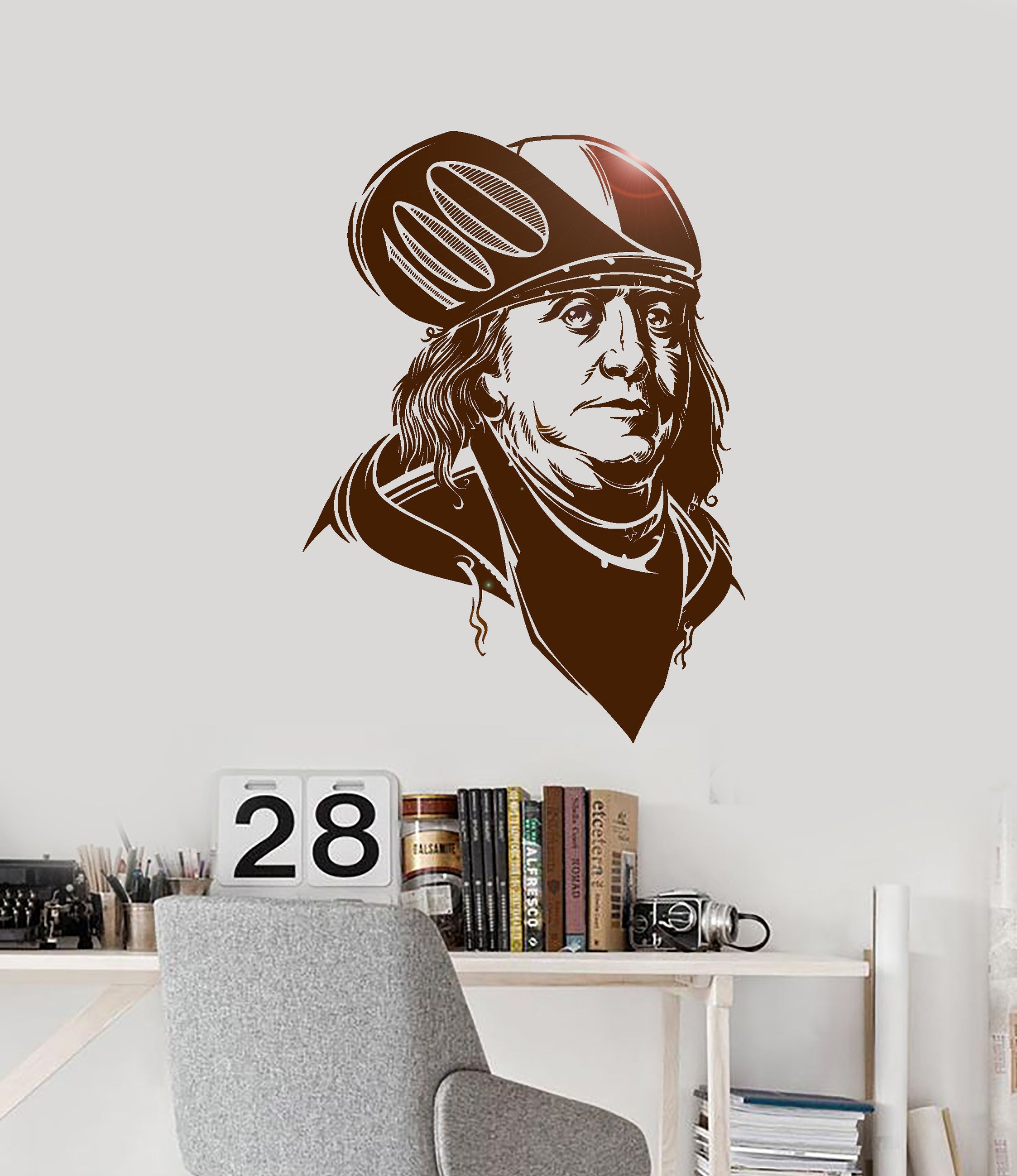 Vinyl Wall Decal Benjamin Franklin Modern Art Money Dollars Stickers U ...