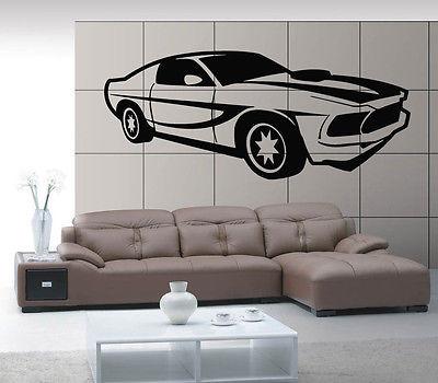 Sport Race Speed Car Motor Vehicle Mural Wall Art Decor Vinyl Sticker ...