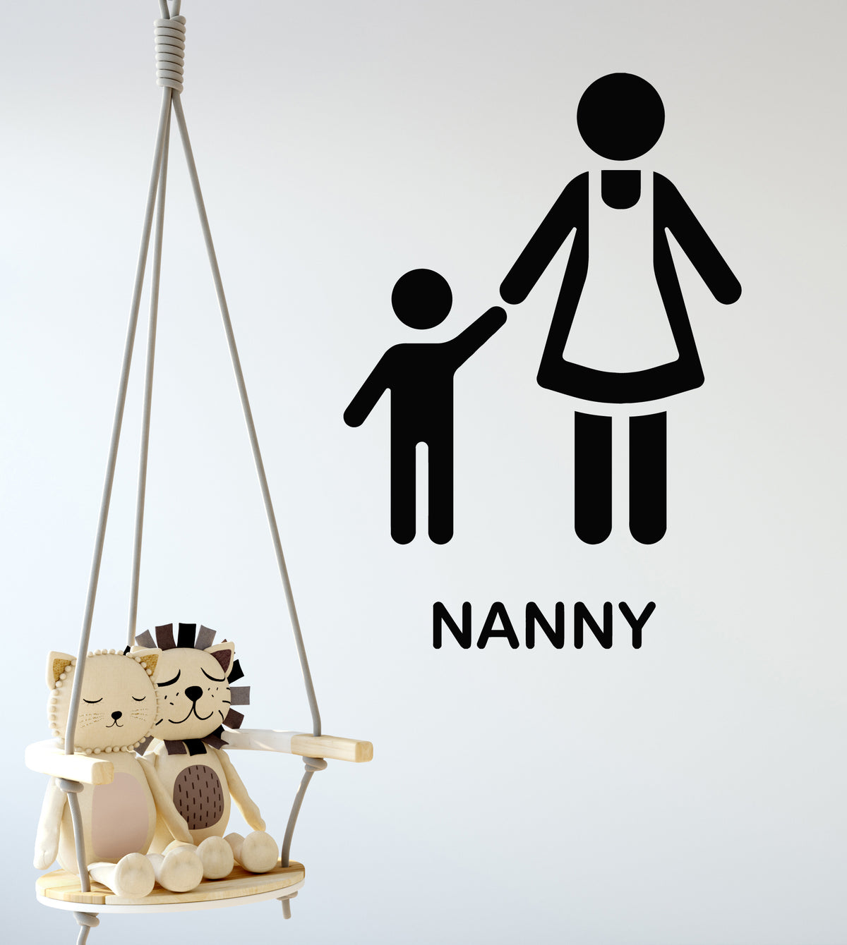 Vinyl Wall Decal Kindergarten Nanny Children Love Kids Zone Stickers M ...