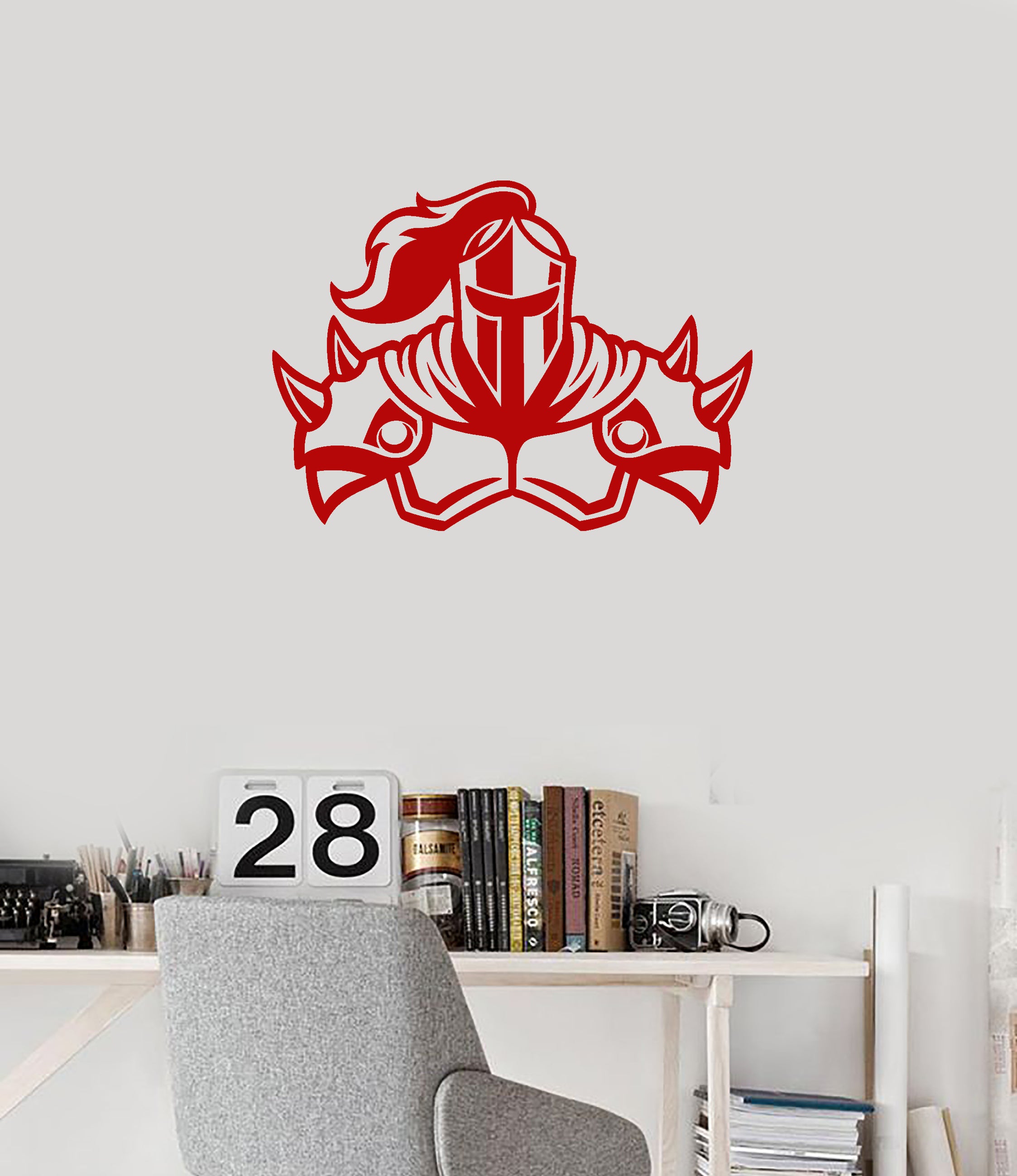 Vinyl Wall Decal Medieval Knight Armour Middle Ages Boys Room Stickers ...