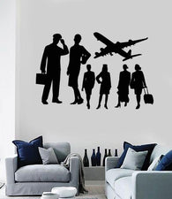 Vinyl Decal Wall Sticker Airplane Crew Airline Avia Company Decor Uniq ...