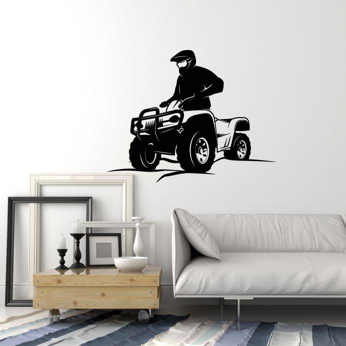 Wall Decal ATV Quad Bike Extreme Sport Vinyl Stickers Art Mural Unique ...