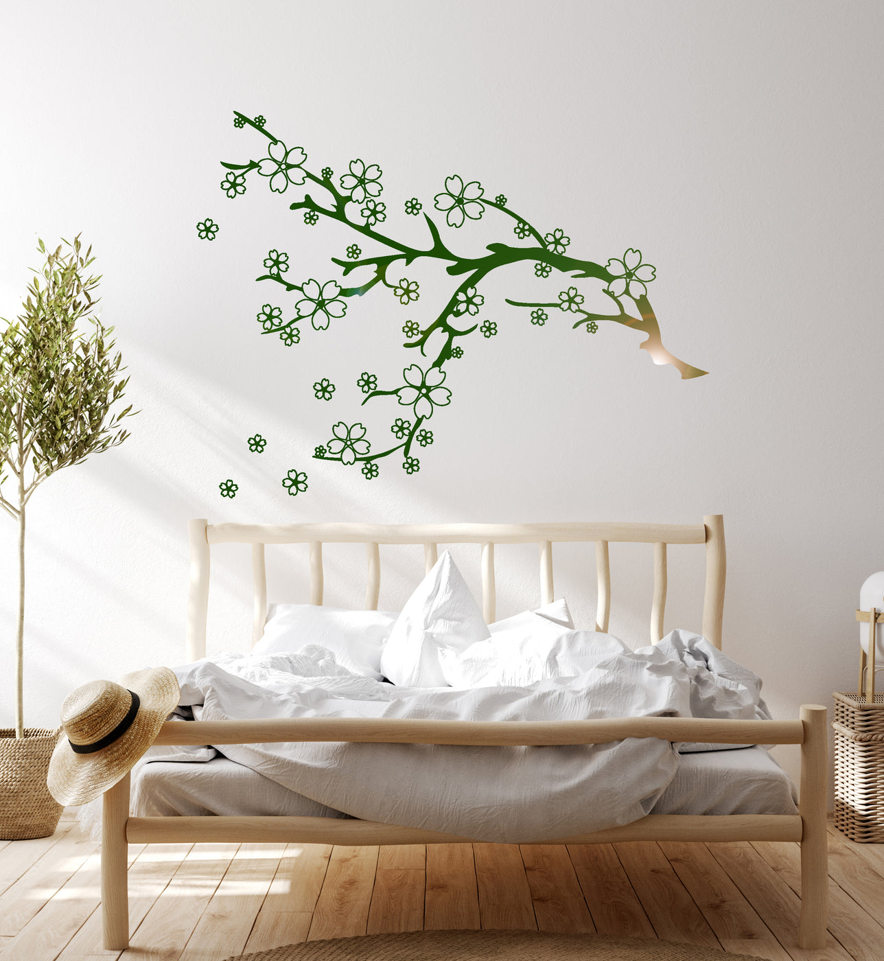 Vinyl Wall Decal Beautiful Tree Branch Nature Flowers Sakura Stickers ...