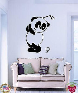 Wall Stickers Vinyl Decal Cartoon Animal Panda Golf Sport Unique Gift ...