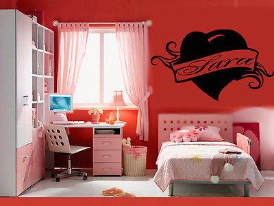 Wall Stickers Vinyl Decal Sara Personalized Name Lettering Custom Uniq ...