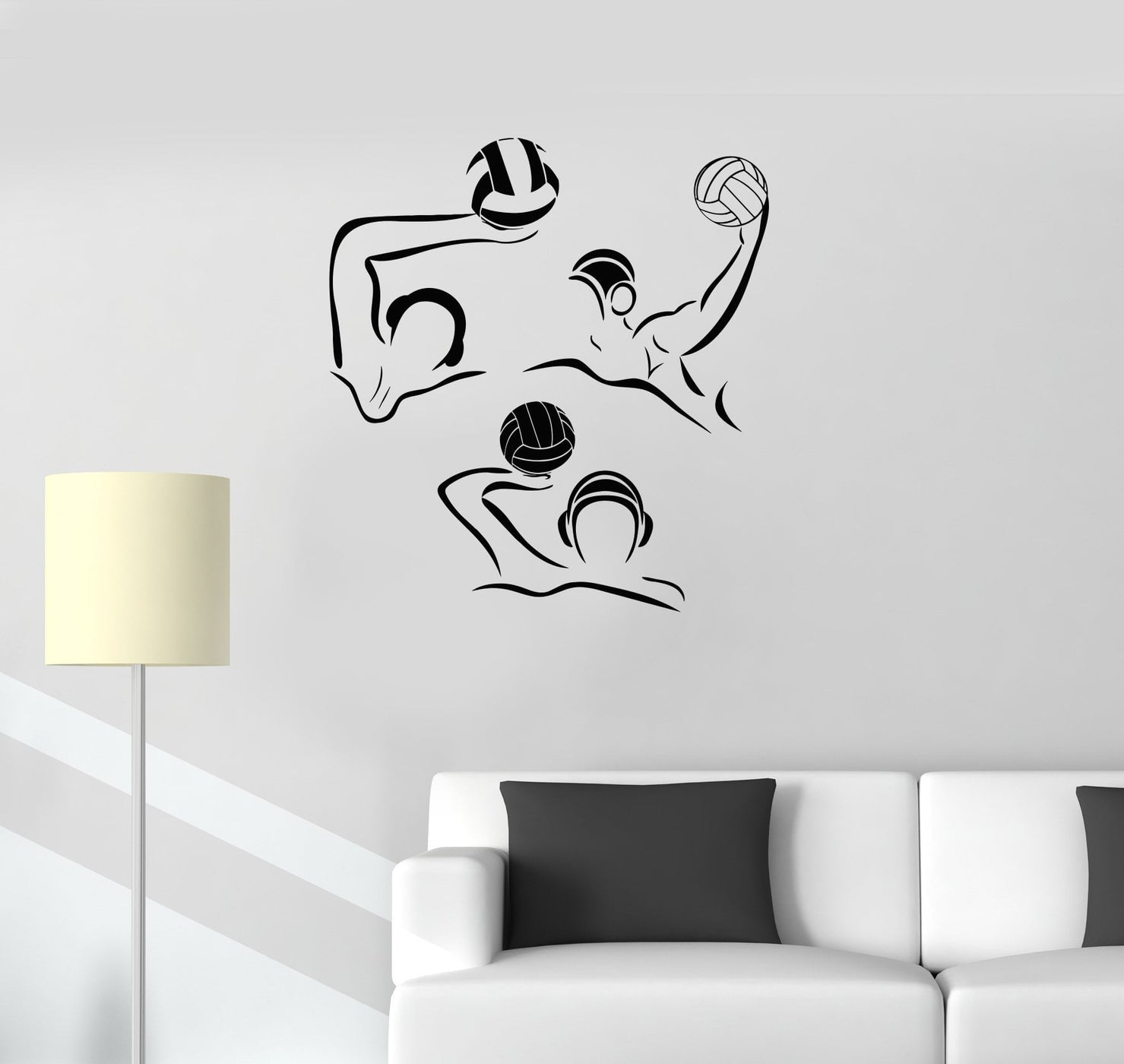 Vinyl Wall Decal Water Polo Players Sport Art Interior Decor Stickers ...