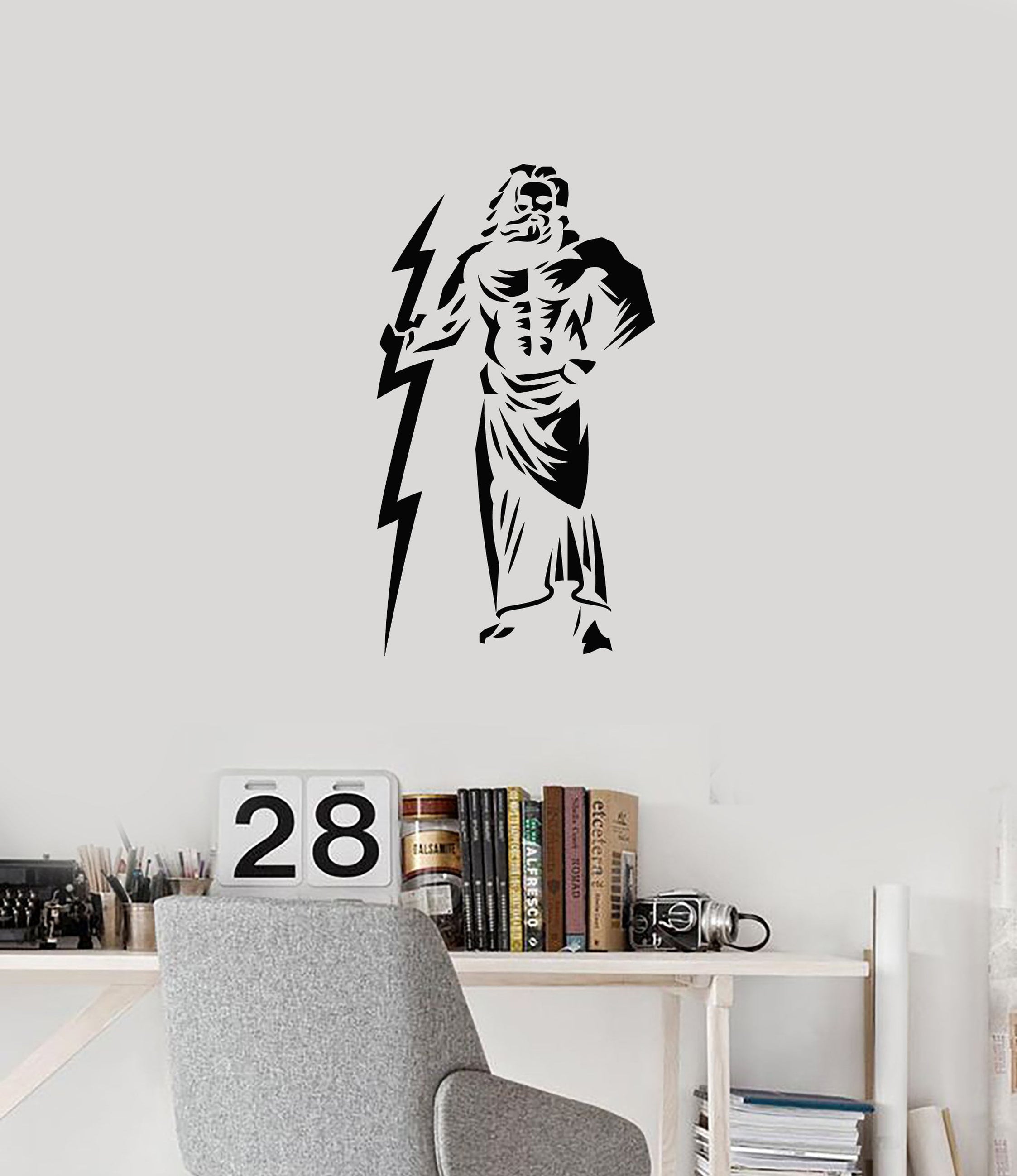 Vinyl Wall Decal Zeus King of the Gods Ancient Greek Myth Stickers Mur ...