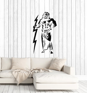 Vinyl Wall Decal Zeus King of the Gods Ancient Greek Myth Stickers Mur ...
